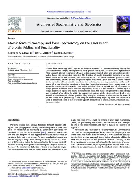 Pdf Atomic Force Microscopy And Force Spectroscopy On The Assessment
