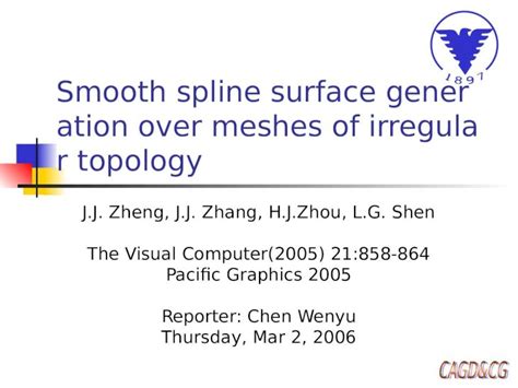 ppt smooth spline surface generation over meshes of irregular