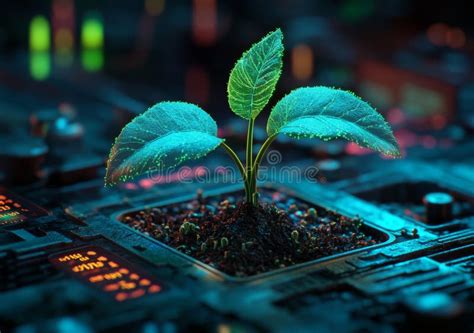 3d Low Poly Green Plant Hud Ui Display Future Polygonal Triangle Point