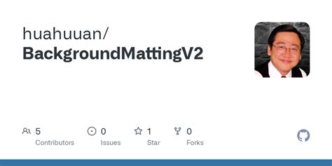 GitHub Huahuuan BackgroundMattingV