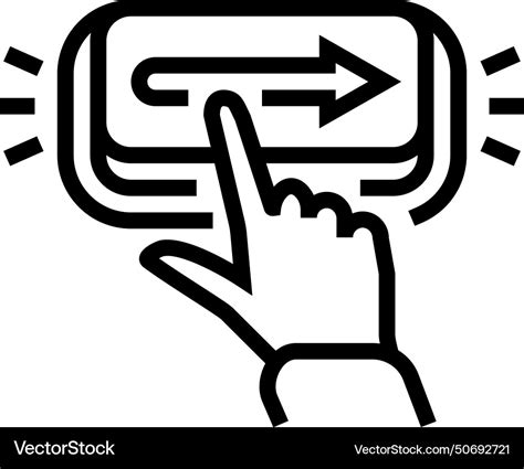 Call To Action Cta Ux Ui Line Icon Royalty Free Vector Image