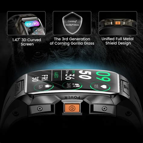 KOSPET TANK X Smart Watch Men Women Smartband ATM Waterproof Watches AMOLED Bracelet