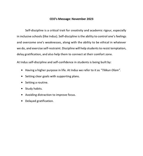 Ceos Messages Indus Pune