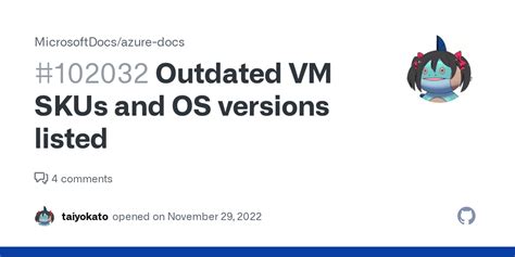 Outdated VM SKUs And OS Versions Listed Issue 102032 MicrosoftDocs