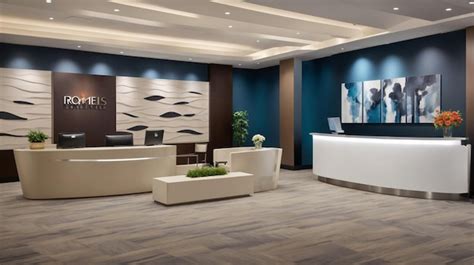 Premium Ai Image Business And Technologyoffice Environments Modernreceptionareaswelcoming