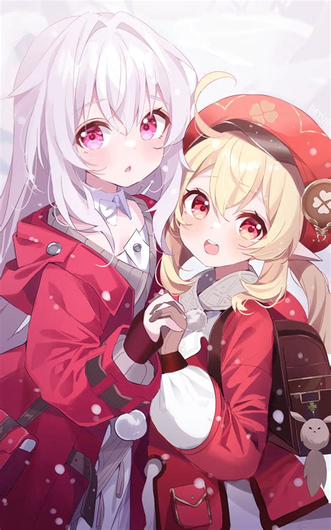 Klee Dodoco And Clara Genshin Impact And 3 More Drawn By Deyui