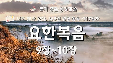 317 요한복음 9장~10장 365일 성경통독 성경듣기 듣는성경 성경말씀 읽어주는성경 성경읽기 성경낭독 성경통독 365일 성경 전체듣기