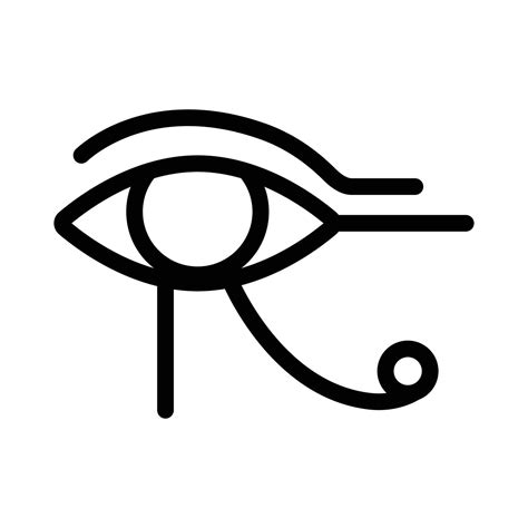 Eye Of Horus Egypt Deity Icon Linear Logo Mark In Black And White
