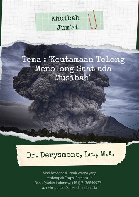 Khutbah Jumat “keutamaan Tolong Menolong Saat Ada Musibah” Oleh Dr