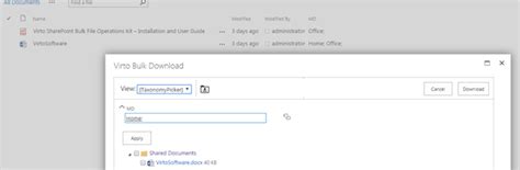 Taxonomy Picker View Virtosoftware Guides And Docs