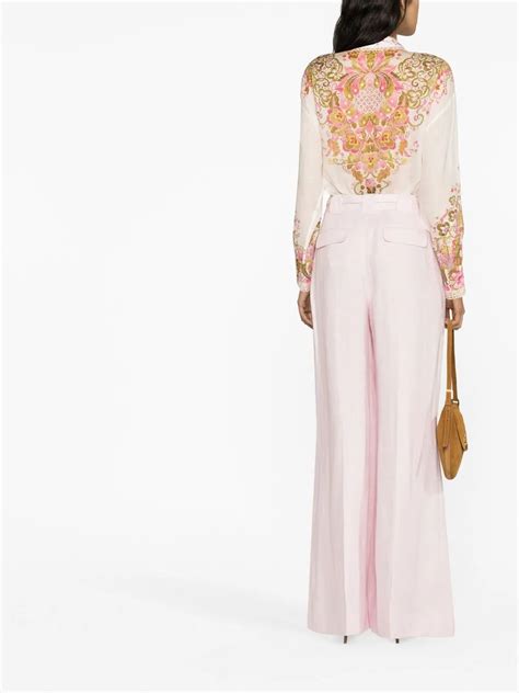 Zimmermann Hemd Mit Blumen Print In Pink Modesens
