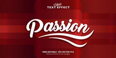 Premium Vector Editable Text Effect Passion Text