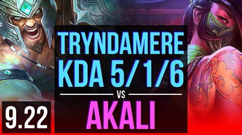 Tryndamere Vs Akali Top Rank 1 Tryndamere Kda 516 67 Winrate