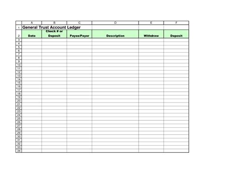 Account Ledger Printable 8 Printable Ledger Bookletemplate Org