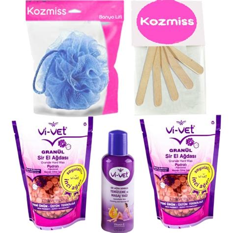 Vi Vet Pudralı Boncuk Ağda Seti 5 Parça Fiyatı