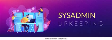 System Administration Header Footer Banner Stock Vector Royalty Free