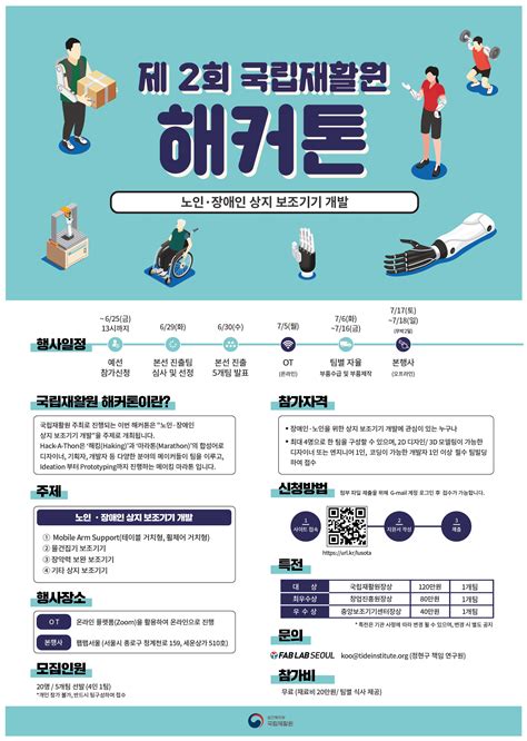 2021 국립재활원 노인·장애인 상지보조기기 개발 해커톤 참가자 모집