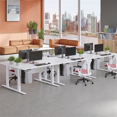 Computer Desk Factory Price Partition Adjustable Height Table 2 4 6 8