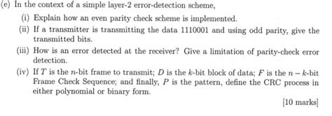 Solved E In The Context Of A Simple Layer 2