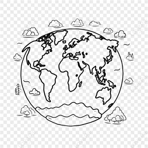아이들을 위한 세계 지도 낙서 색칠용 시트 벡터 그림 이 행성 개요 스케치 드로잉을 설명합니다 Png 일러스트 무료 다운로드 Lovepik