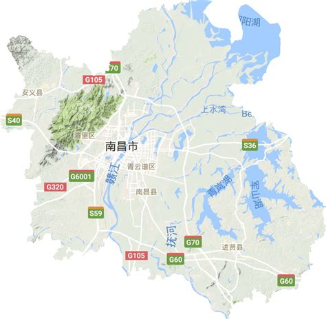 南昌市高清卫星地图