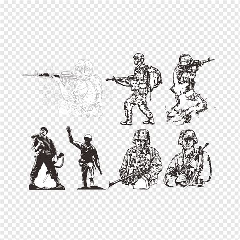 군인 군사 경례 육군 용감한 군인 자료 Png 소재 사람들 흑백 Png Pngwing