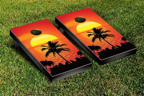 Tropical Sunset Cornhole Wrap Design Cornhole Board Maker