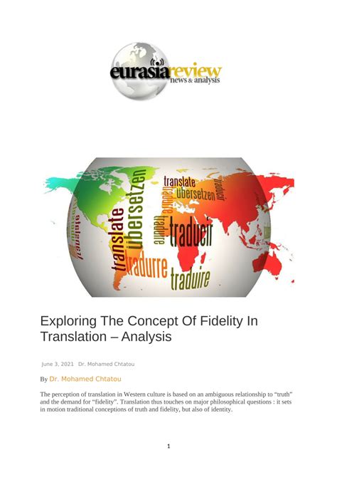 Pdf Exploring The Concept Of Fidelity In Translation Analysis