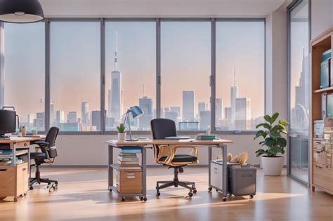 Premium Ai Image Photo Interior Of Empty Office With Glass Partitions