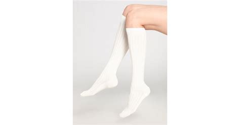 Falke Ribbed Knee High Socks In Black White Lyst