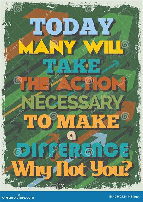 Retro Vintage Motivational Quote Poster Vector Illustration Stock