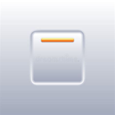 3d Rectangle Shapes Button Neomorphism Style Vector Illustration Stock