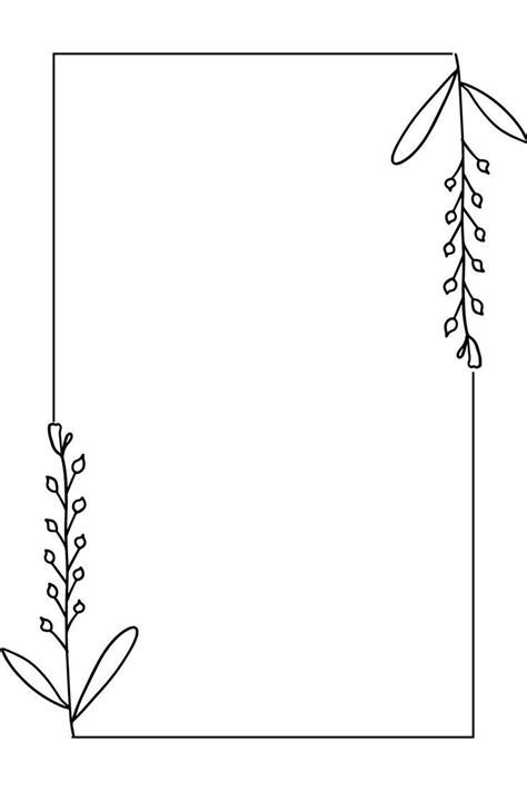 Printable Blank Aesthetic Rectangle {frame} Templates Frame Template Template Printable