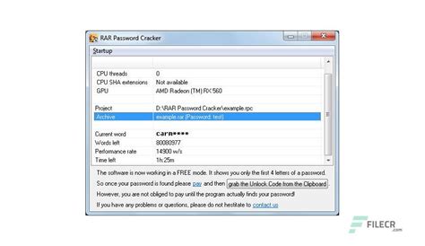 Rar Password Cracker 4 44 Free Download Filecr