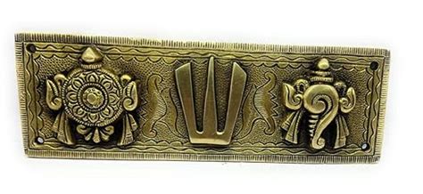 Brass Sankh Chakra Namam Antique Plate Templeshop