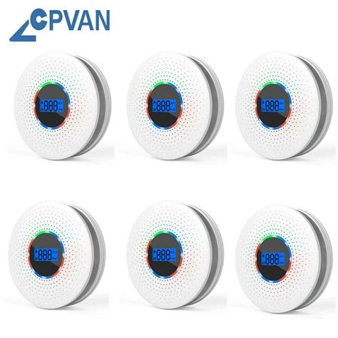 Cpvan 연기 및 일산화탄소 경보 콤보 연기 및 일산화탄소 감지기 가정 보안 2 In 1 조합 화재 방지