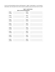 Template For Debit Credit Analysis Q Xlsx You Can Use This Template To Help You With Question