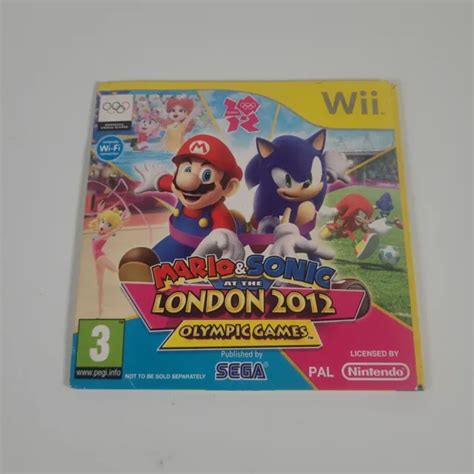 Mario Sonic London 2012 Olympic Games Nintendo Wii Game Pal Cardboard
