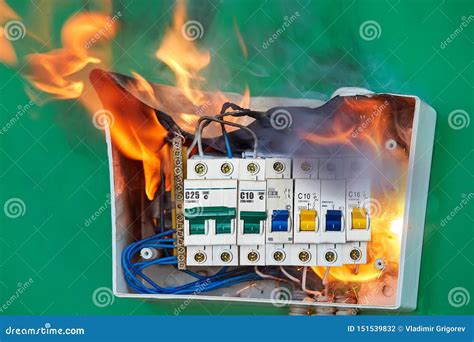 Electric Fuse And Plug Electrical Box On Construction Drawing Stock Photo CartoonDealer Com