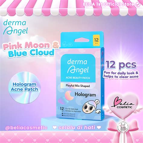 Belia Derma Angel Acne Beauty Patch Hologram Pink Moon And Blue Cloud