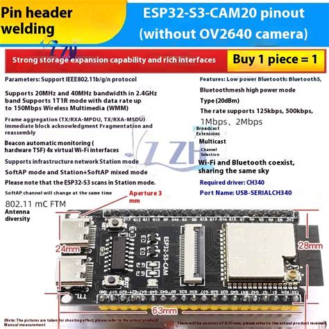 Esp32 S3 Cam Core Development Board N16r8 Wifi Bluetooth Module Ov2640 Camera Shopee Malaysia