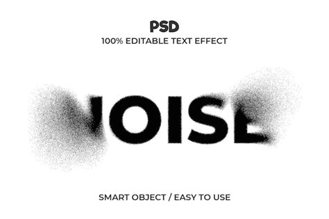 Premium Psd Psd Noise Text Effect Template Design