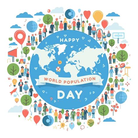 Premium Vector World Population Day Greetings