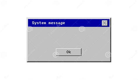 Retro Computer Window Old User Interface Warning Message Retro