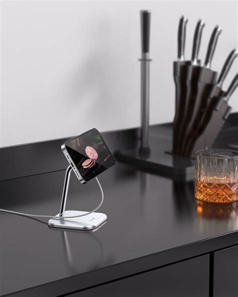 Lamicall Adjustable Aluminum Phone Stand For Magsafe Charger For Magsa