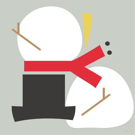 Deconstructed Snowman Modern Art By Linda Woods Digital Art By Linda Woods