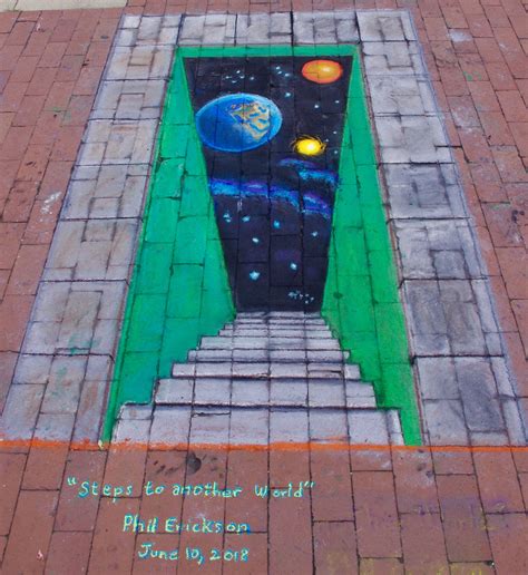 Sidewalk Chalk Art By Phil Erickson Public Art Reston Virginia Usa 2018 In 2025 Street Chalk