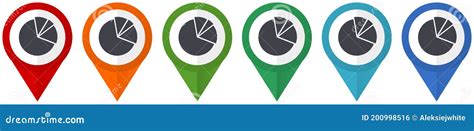Pie Diagram With Pointers Showing Cycle Steps Vector Illustration