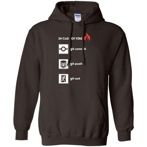 Programmer T Shirt In Case Of Fire Git Commit Push Out