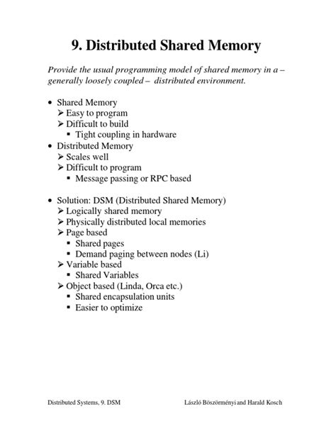 distributed shared memory pdf operating system technology